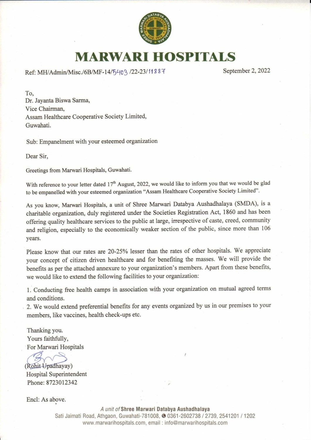 Marwari Hospitals – Assam Healthcare Cooperative